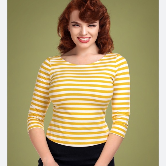 Collectif | Tops | Collectif Twinnie Stripped Tshirt Pinup | Poshmark